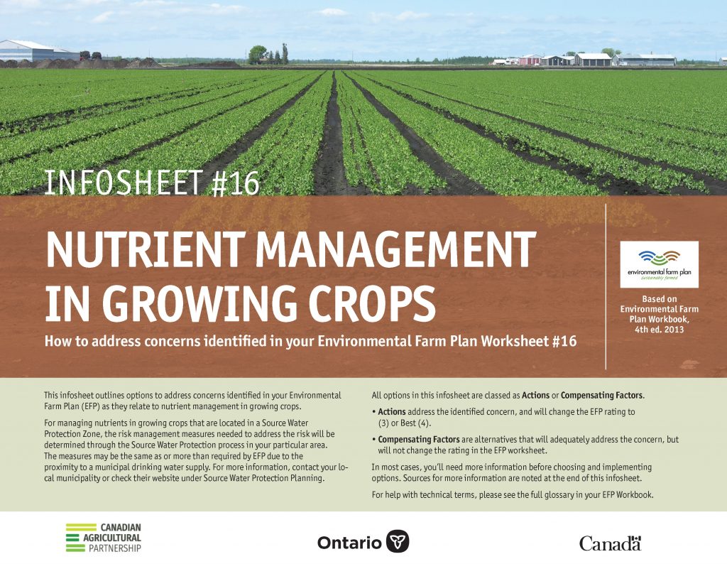 Canada-Ontario Environmental Farm Plan - Ontario Soil Crop
